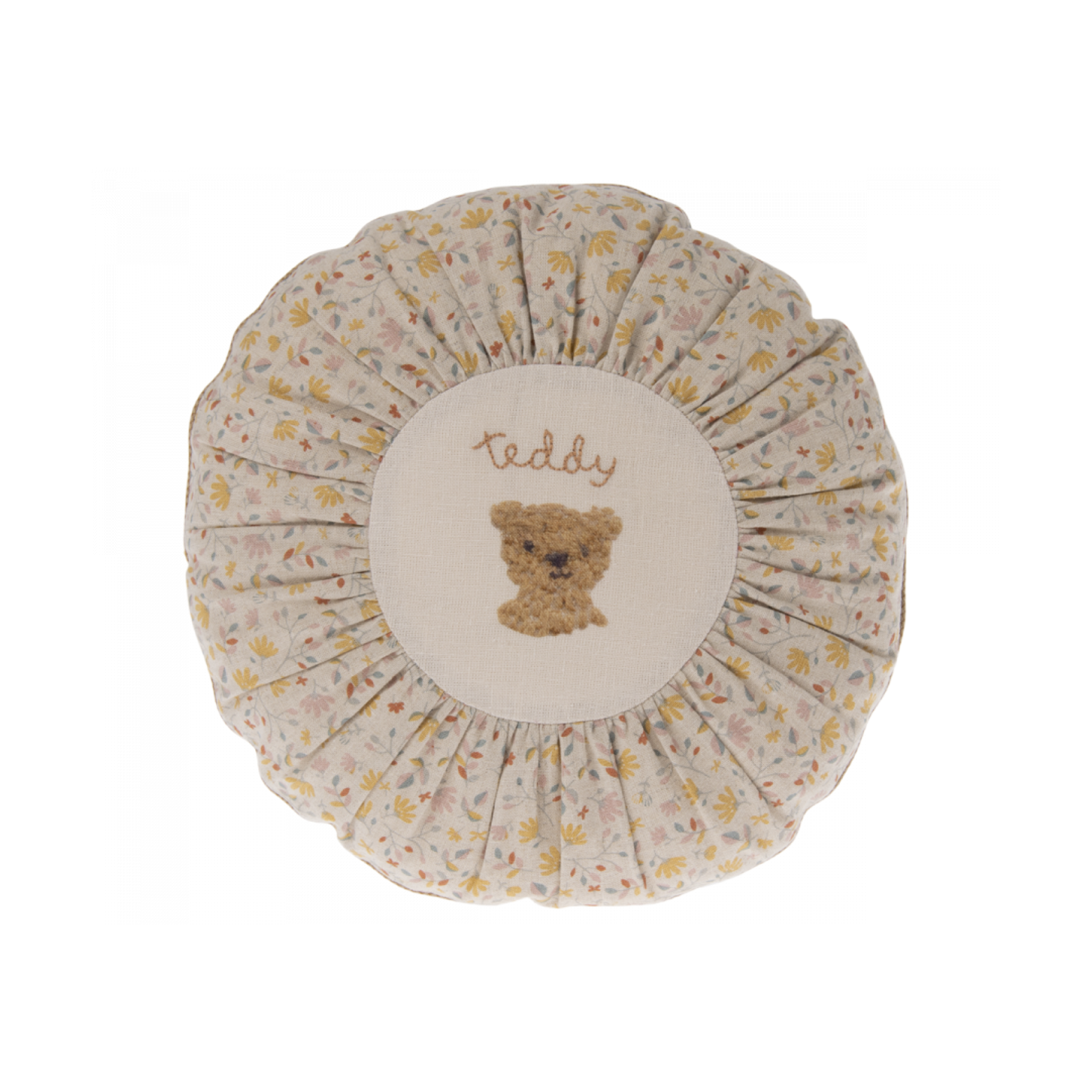 Cushion, Round, Small - Teddy, flower – Teenieweenietaj